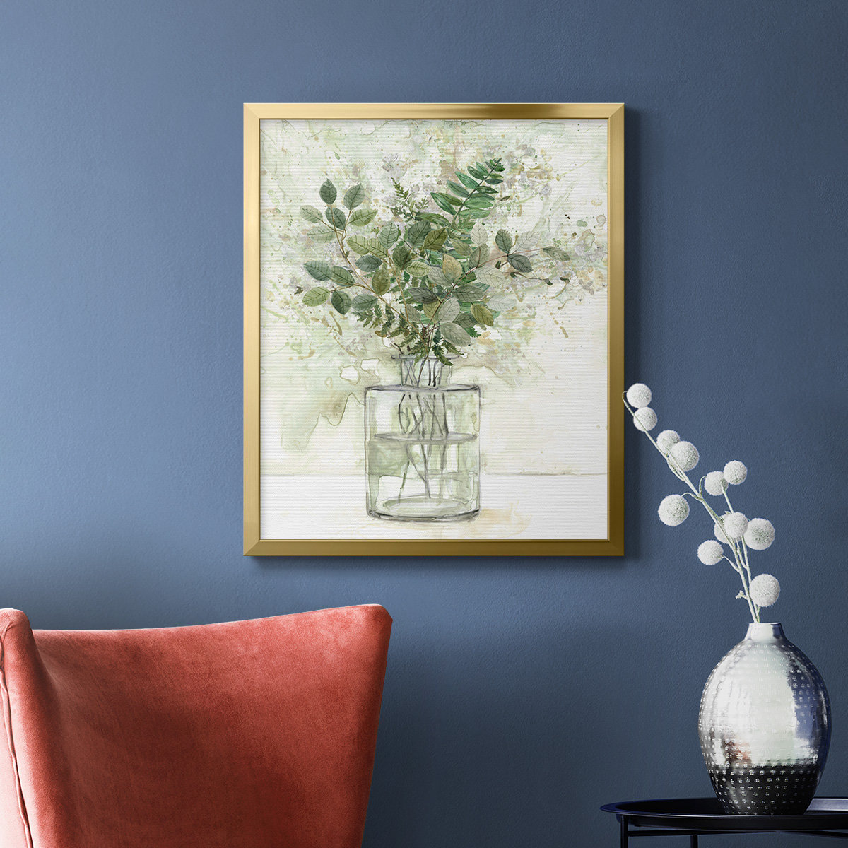 Winston Porter Delicate Greenery I Premium Framed Canvas - Ready to ...