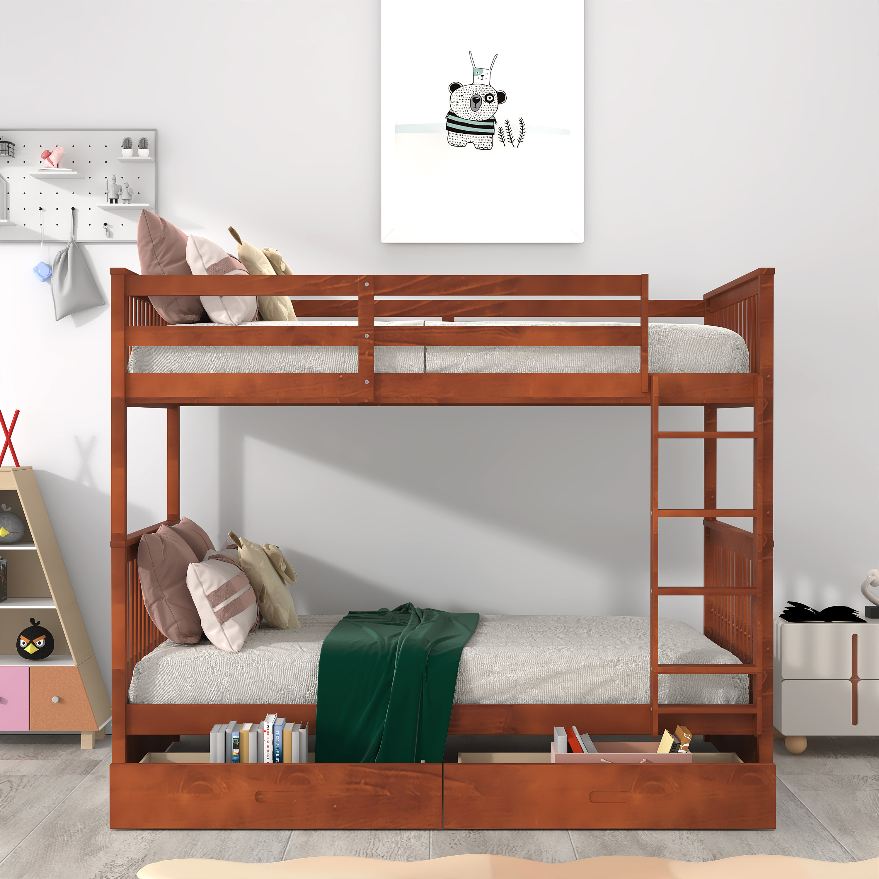 Harriet Bee Hidar Kids Bunk Bed | Wayfair
