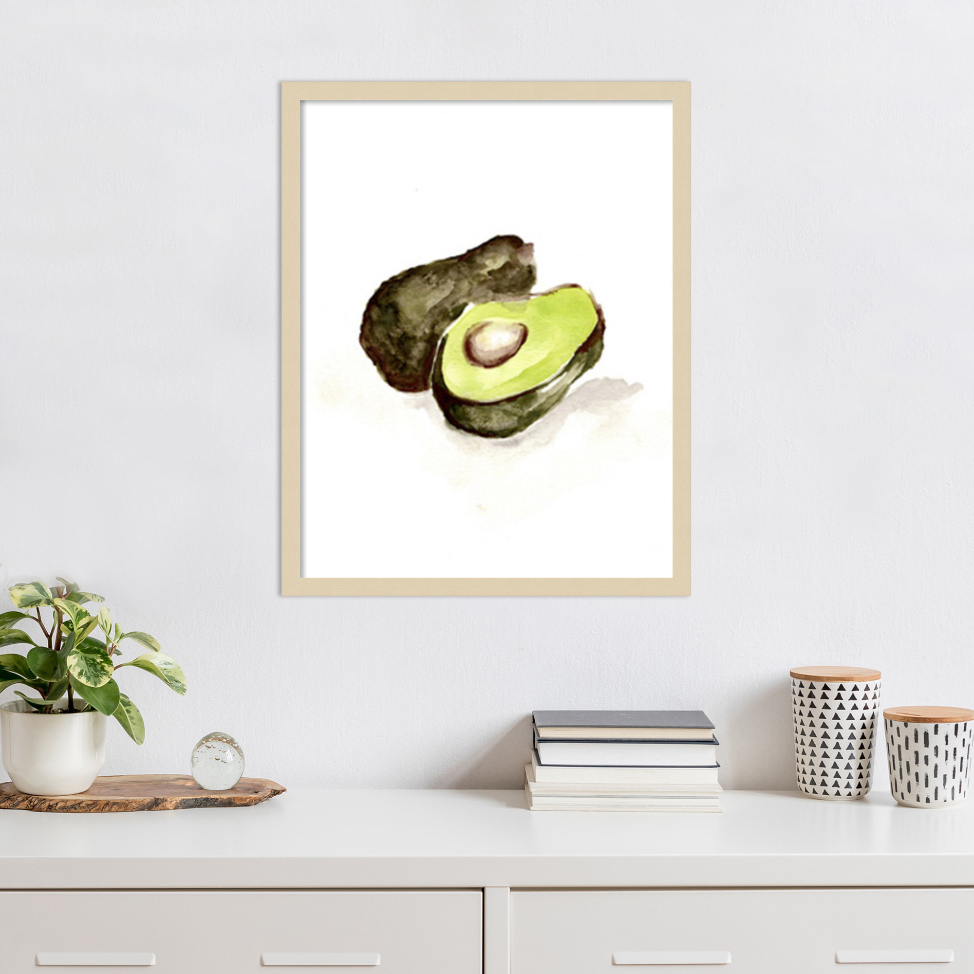 Lark Manor™ Veggie Sketch Avocado by Marcy Chapman Wood Framed Wall Art ...