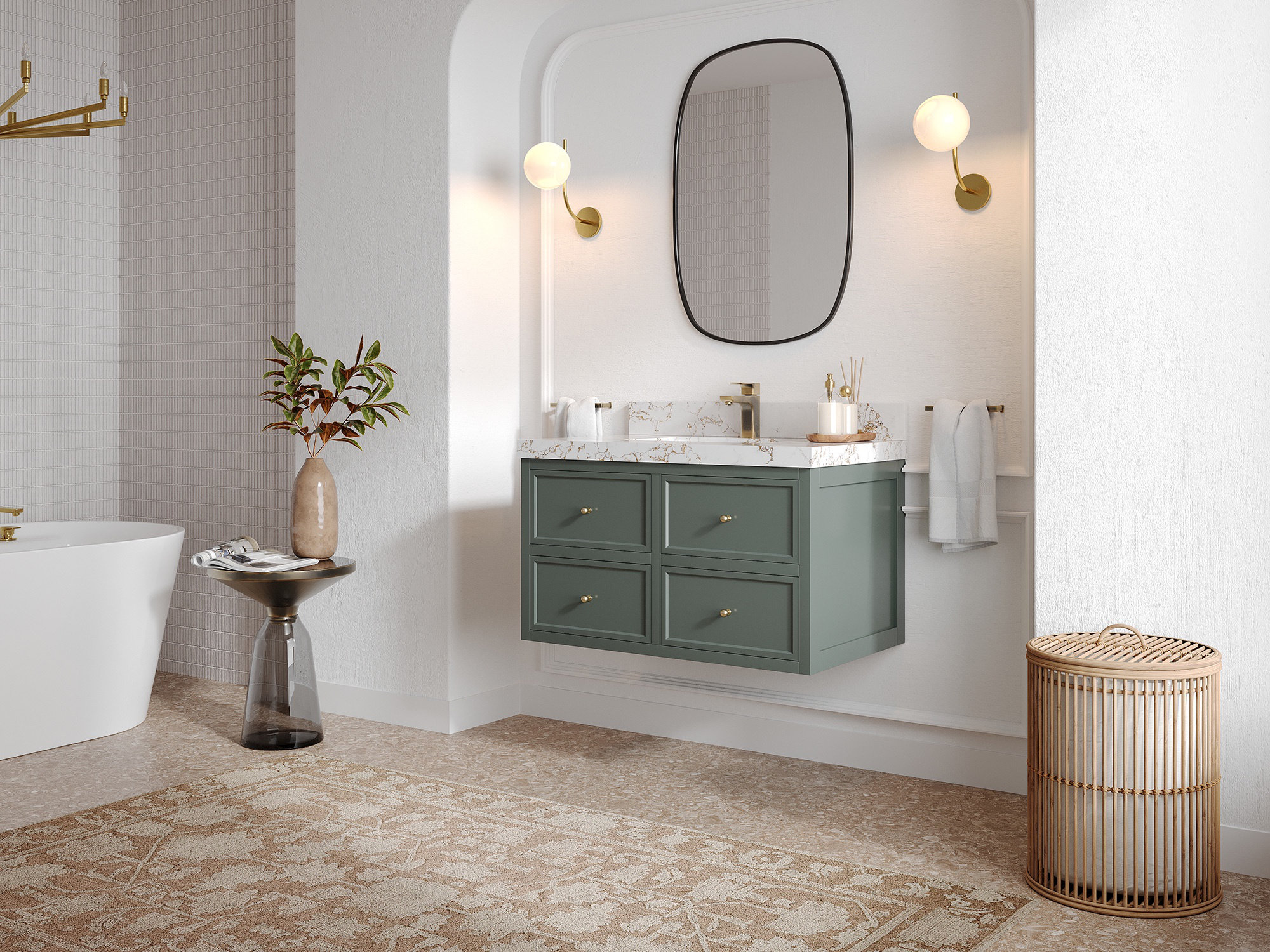 Willow Collections Roswell Floating 36'' Single Bathroom Vanity with ...
