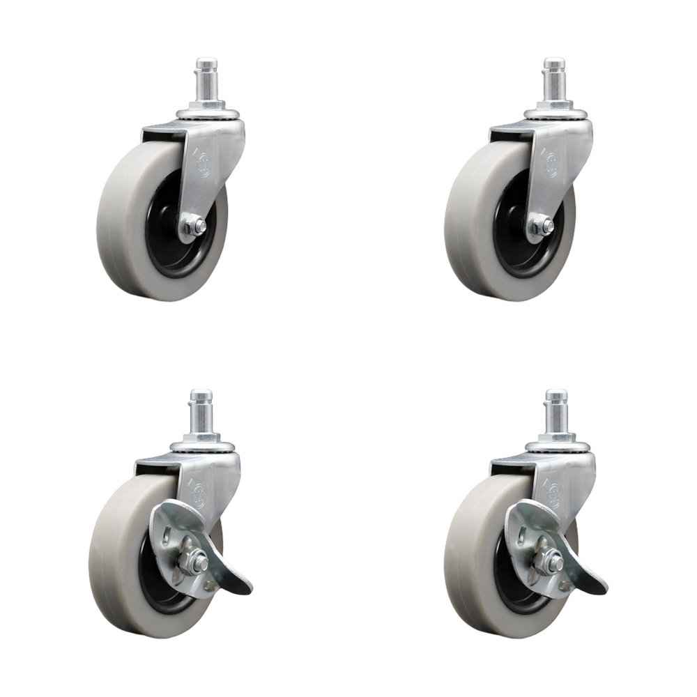 Service Caster 4-Piece Rubbermaid Caster Set | Wayfair