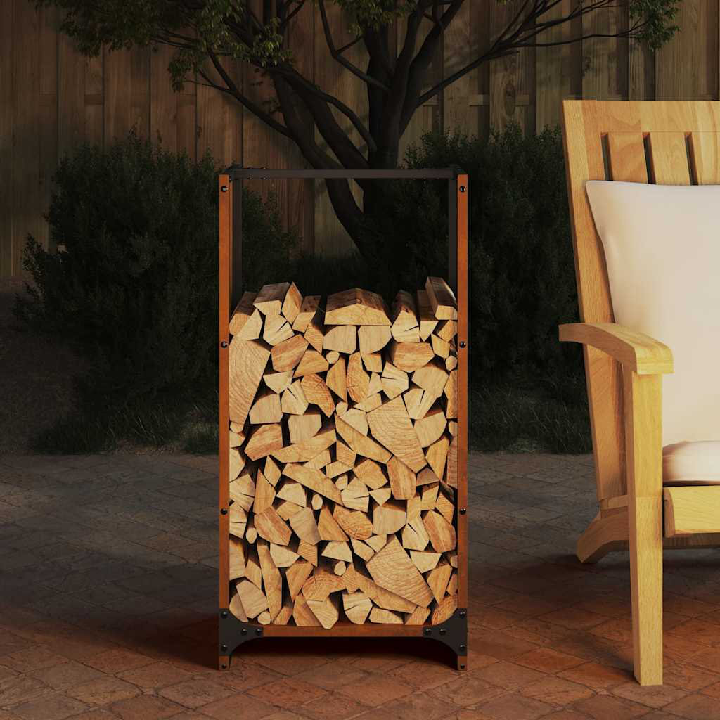 17 Stories Firewood Rack 15.7X11.8X31.5" Weathering Steel | Wayfair