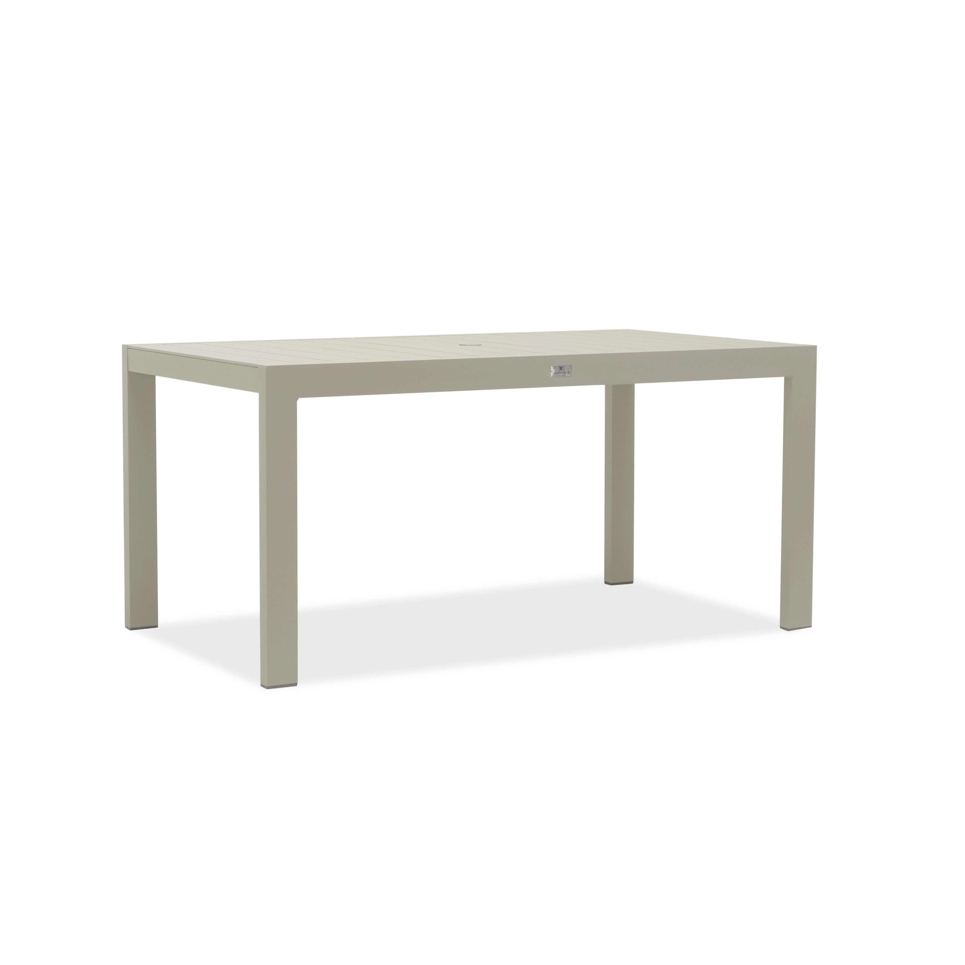Joss & Main Melanie Classic Aluminum 6-Seater Rectangular Dining Table - Urban Stone | Wayfair