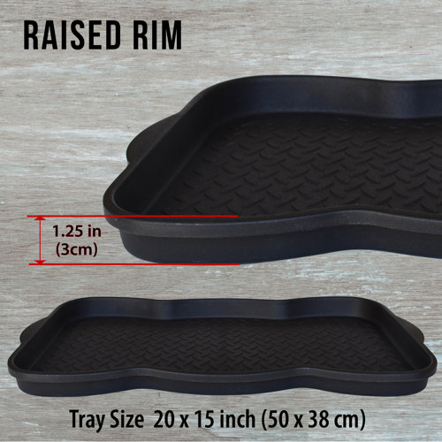 KeepDry 20" x 15" Non-Slip Indoor Outdoor Boot Tray & Reviews | Wayfair