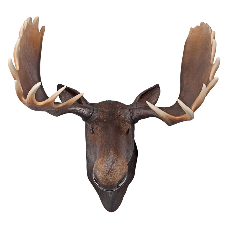 Design Toscano North American Majestic Moose Trophy Head Wall Sculpture ...