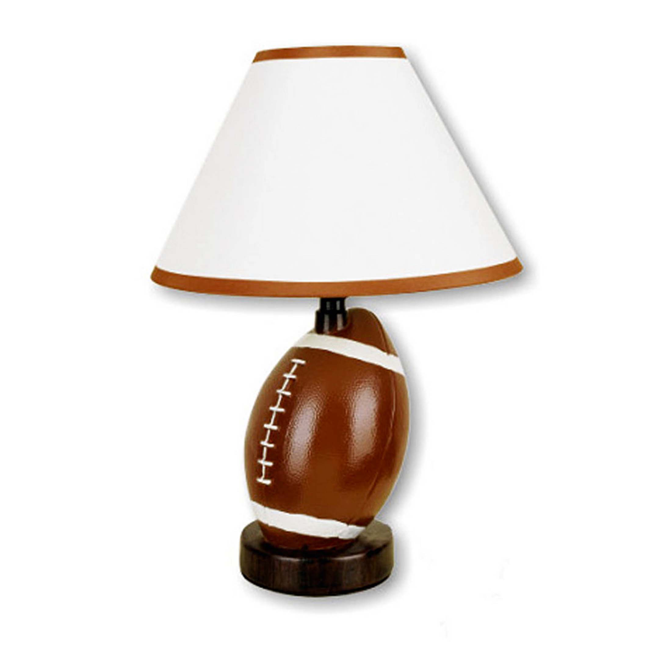 Trinx 13.5" Tall Ceramic Table Lamp, Football Shaped, Linen Shade | Wayfair