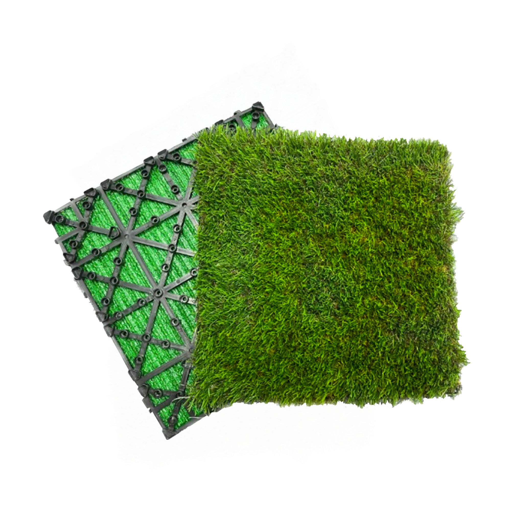 TYUNABRN Artificial Grass Turf Tiles Interlocking Set Of 35Pcs | Wayfair