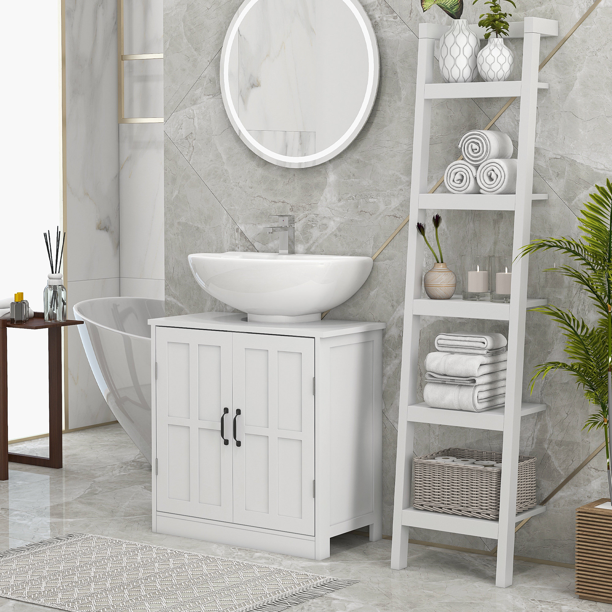 Ophelia & Co. Space-saving Cabinet Particle Board Modern Bathroom Under ...