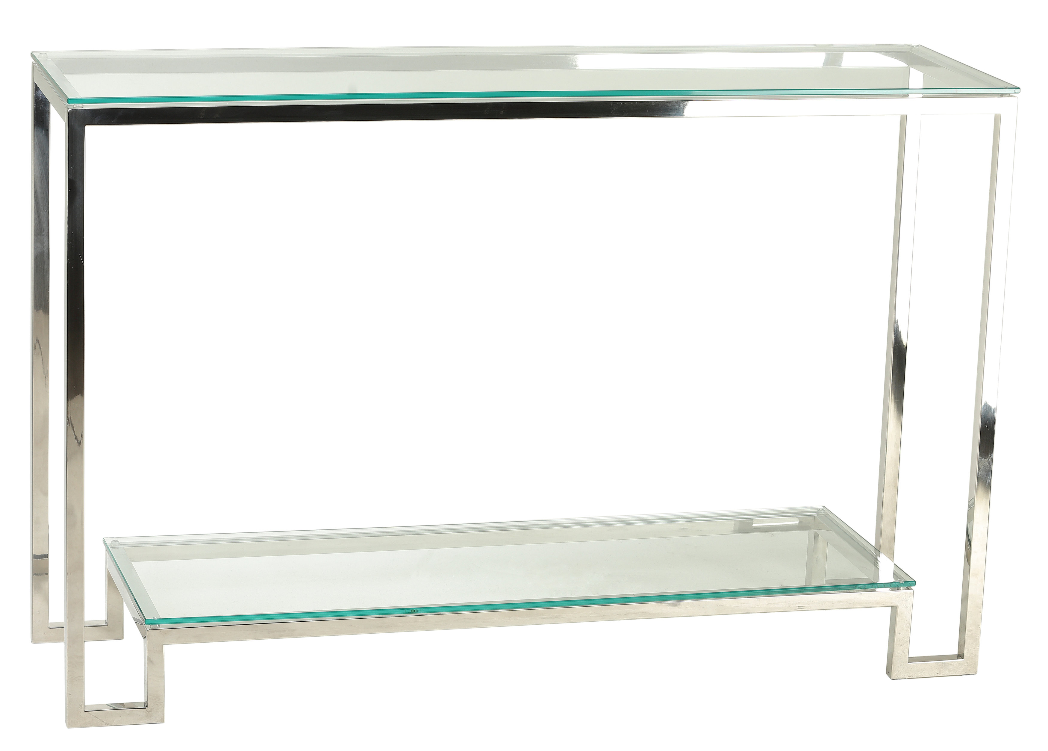 Mercer41 Shepler Contemporary 2 Shelf Glass Console Table & Reviews ...