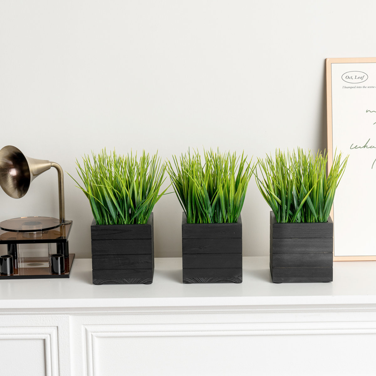 Primrue 3-Piece Artificial Fake Grass Indoor Plants | Wayfair
