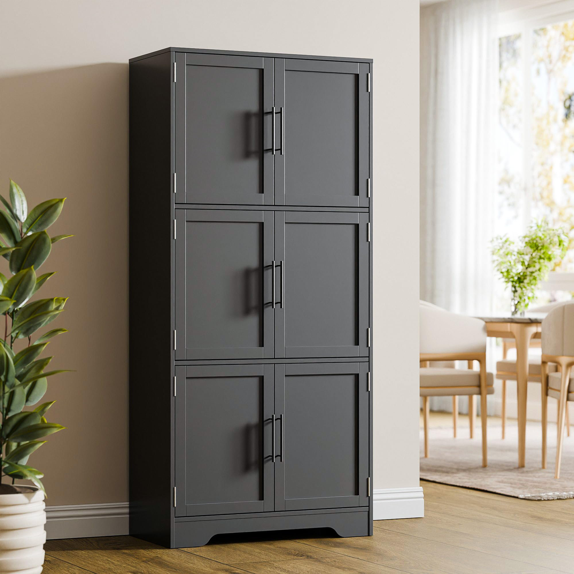 Lark Manor™ 68.5" Kitchen Pantry Storage Cabinet, Cabinet with 6 Doors ...