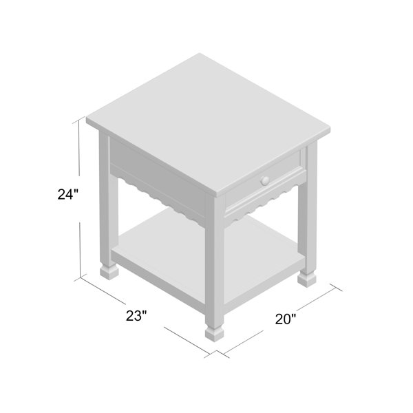 Lark Manor Arkadia Solid Wood End Table with Storage & Reviews | Wayfair