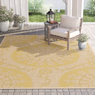 Yellow & Gold Outdoor Rugs You'll Love | Wayfair
