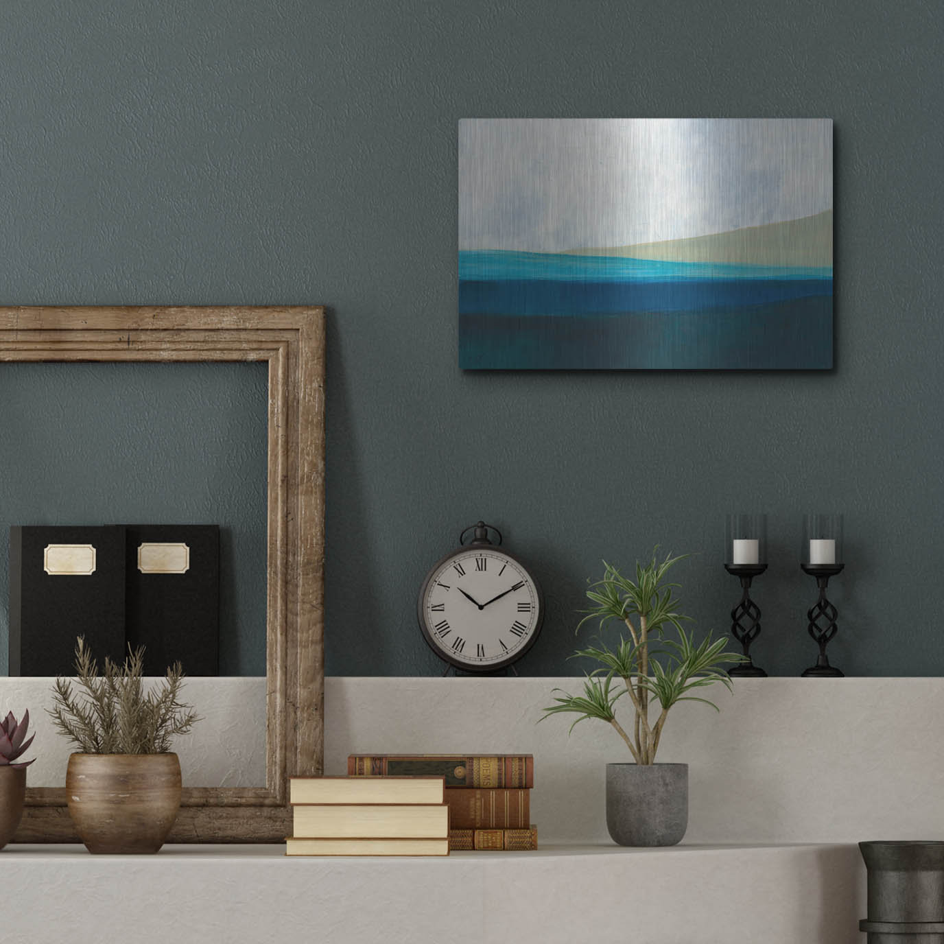 Latitude Run® 'Layered Earth 1' by Jan Weiss Metal Wall Art | Wayfair