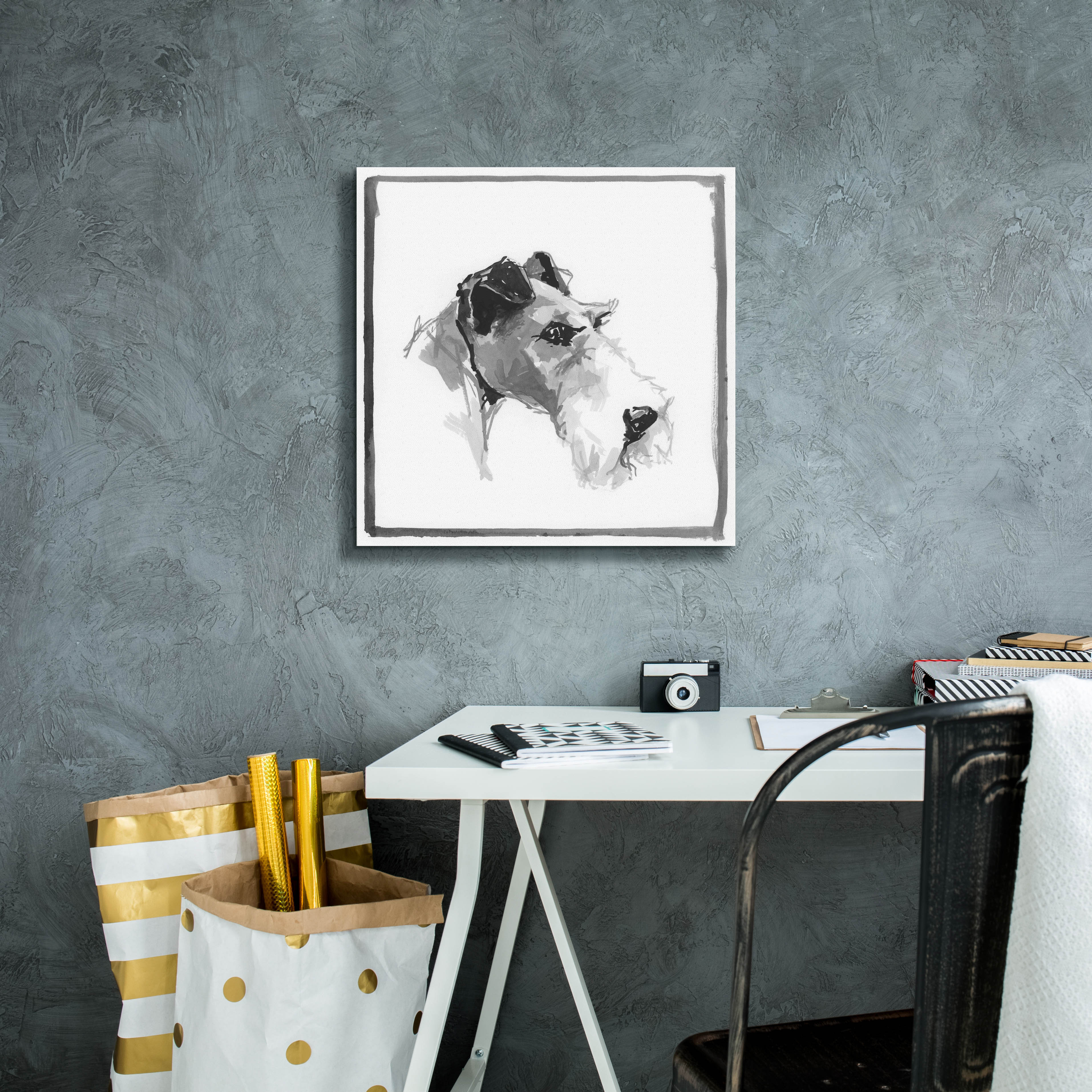 Lark Manor™ 'Wolf Hound Terrier' by Cartissi Canvas Wall Art | Wayfair