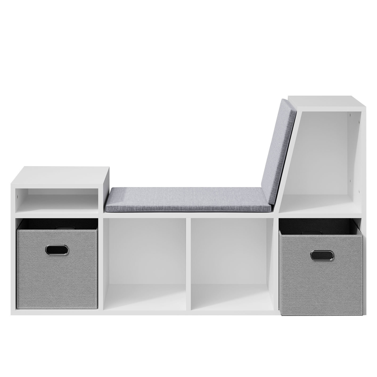 Latitude Run® Sydonie 43.3" Reading Nook Bench, Bookcase with Seat ...