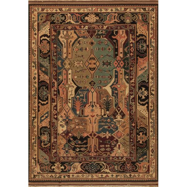 Samad Rugs Discovery Handmade Flatweave Wool Brown/Black/Green Rug ...
