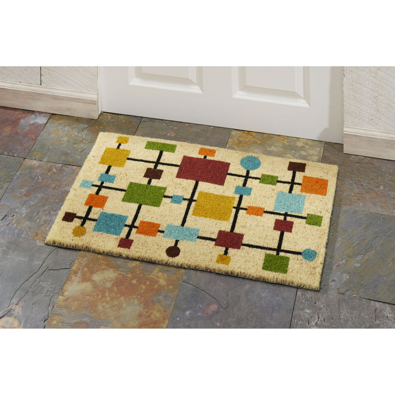 Home Furnishings by Larry Traverso Geometric Outdoor Doormat | Wayfair