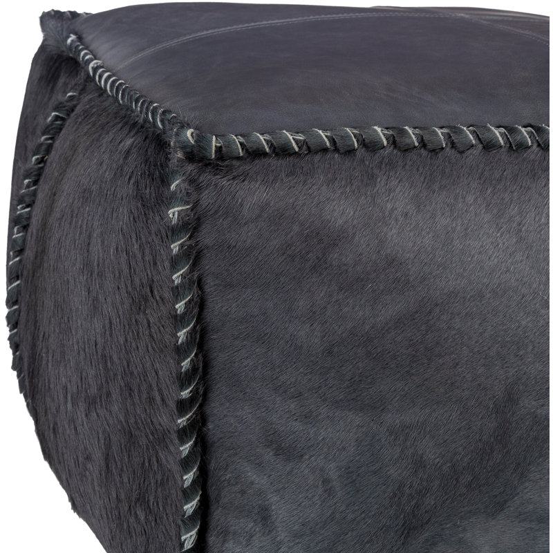 Viv + Rae™ Leather and Hair on Hide Pouf | Wayfair