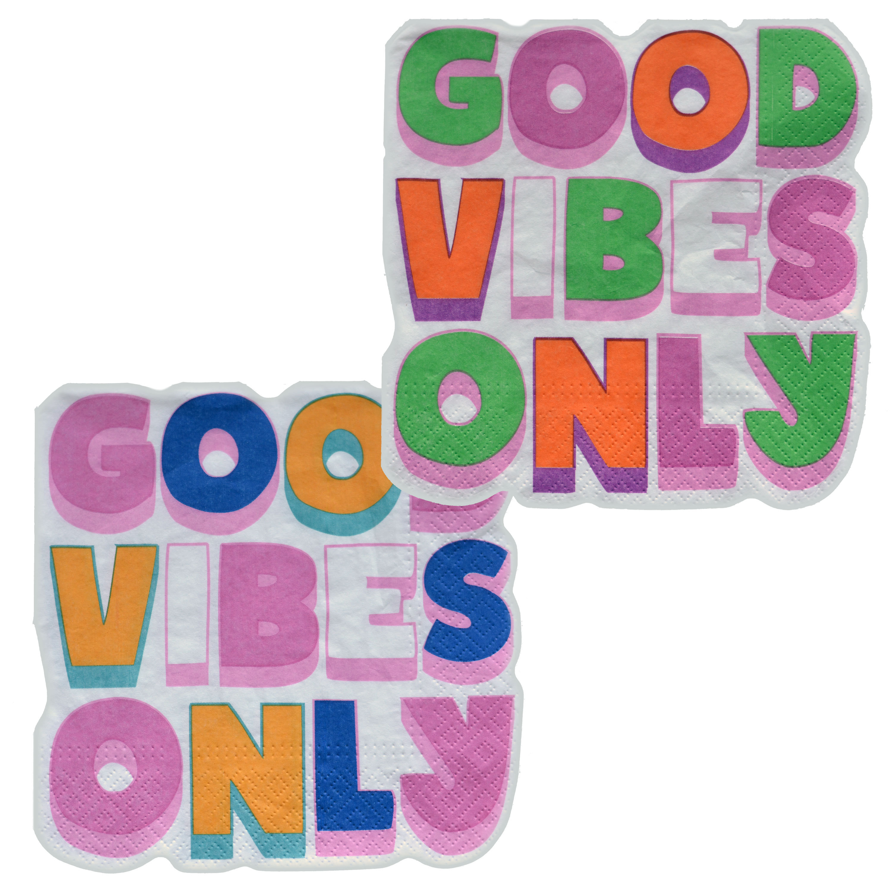 Whole House Worlds 40 Count Good Vibes Only Napkins - Wayfair Canada