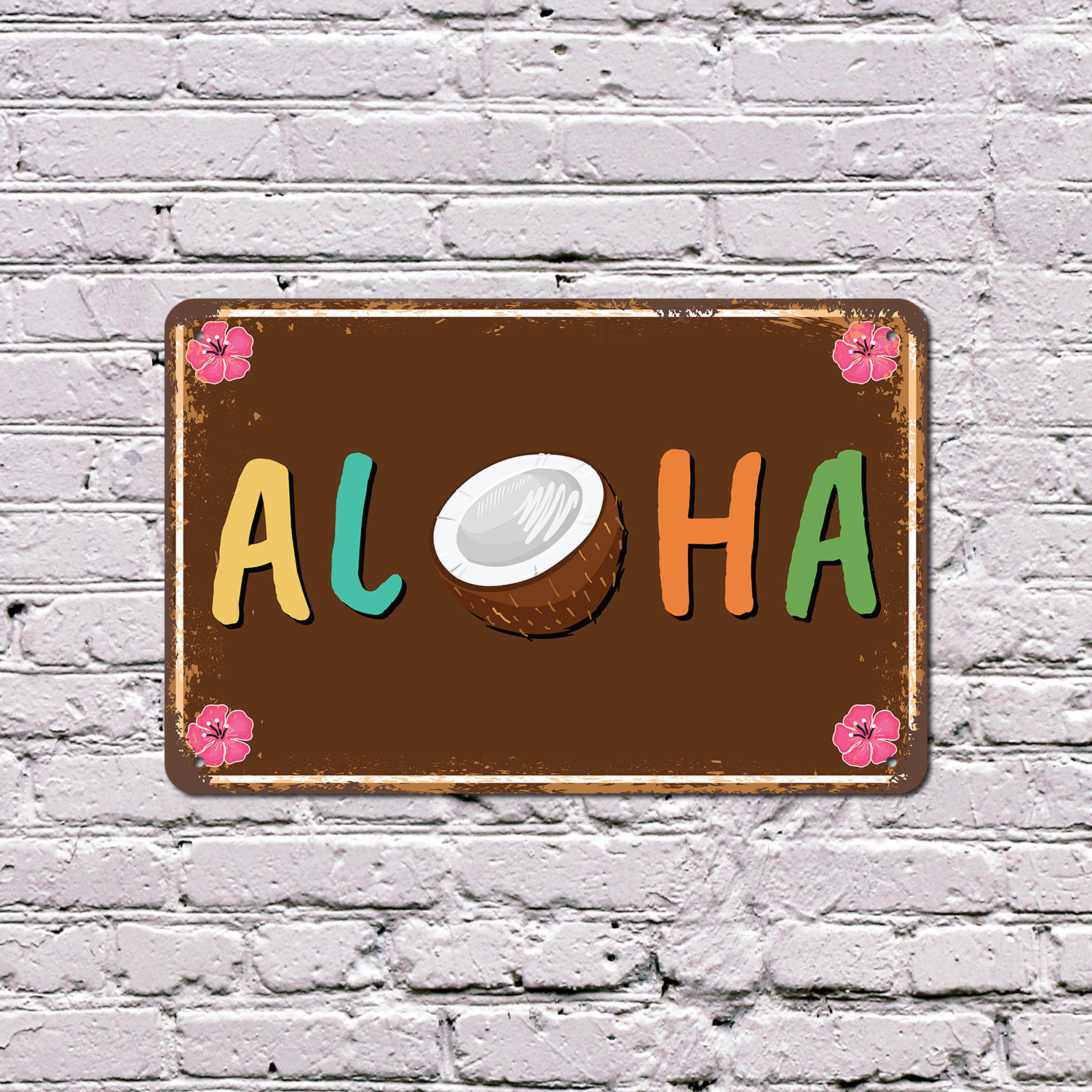 SignMission Aloha 11 Inch x 17 Inch Plastic Sign | Wayfair
