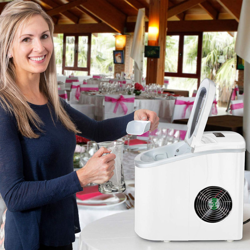 Deco Chef Compact Electric 26 lb. Daily Production Portable Clear Ice ...