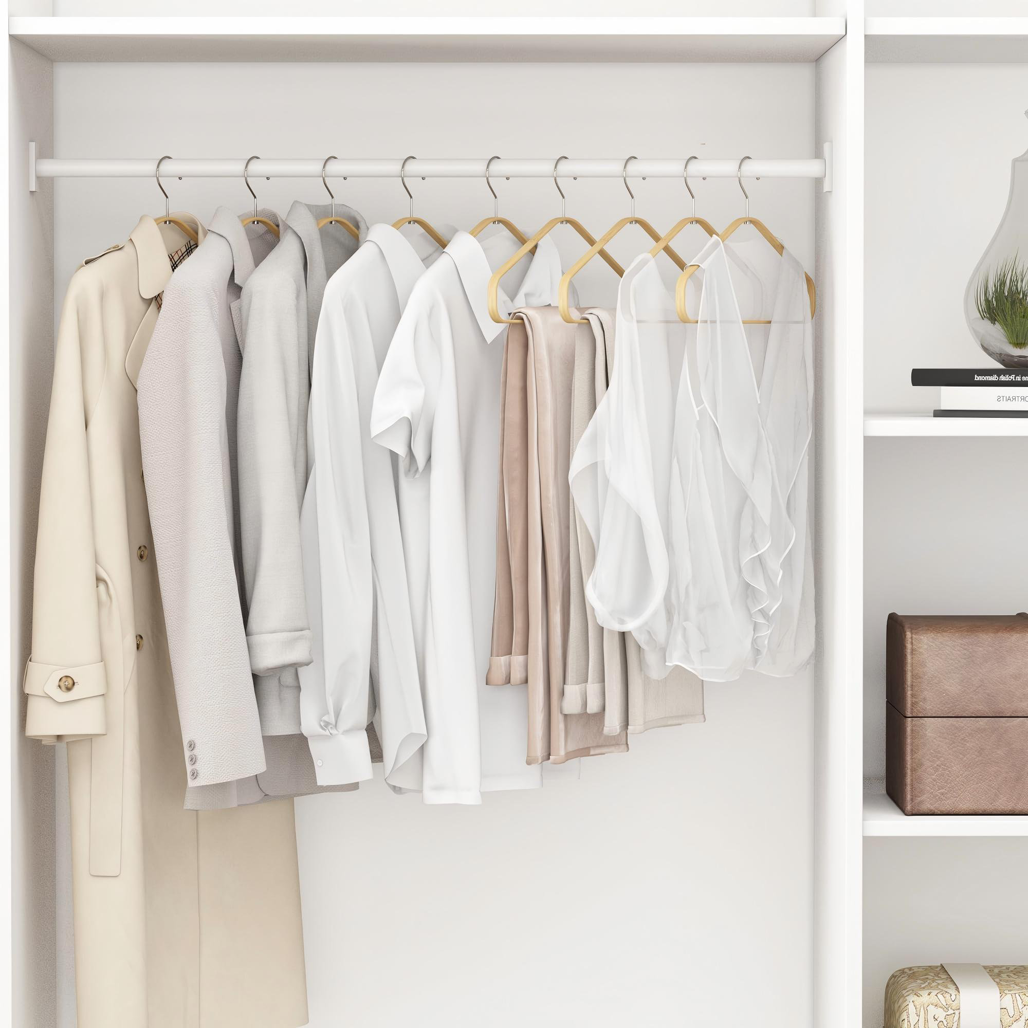 Rebrilliant Bamboo Hangers, Slim & Durable Suit Hangers With 360-Degree ...