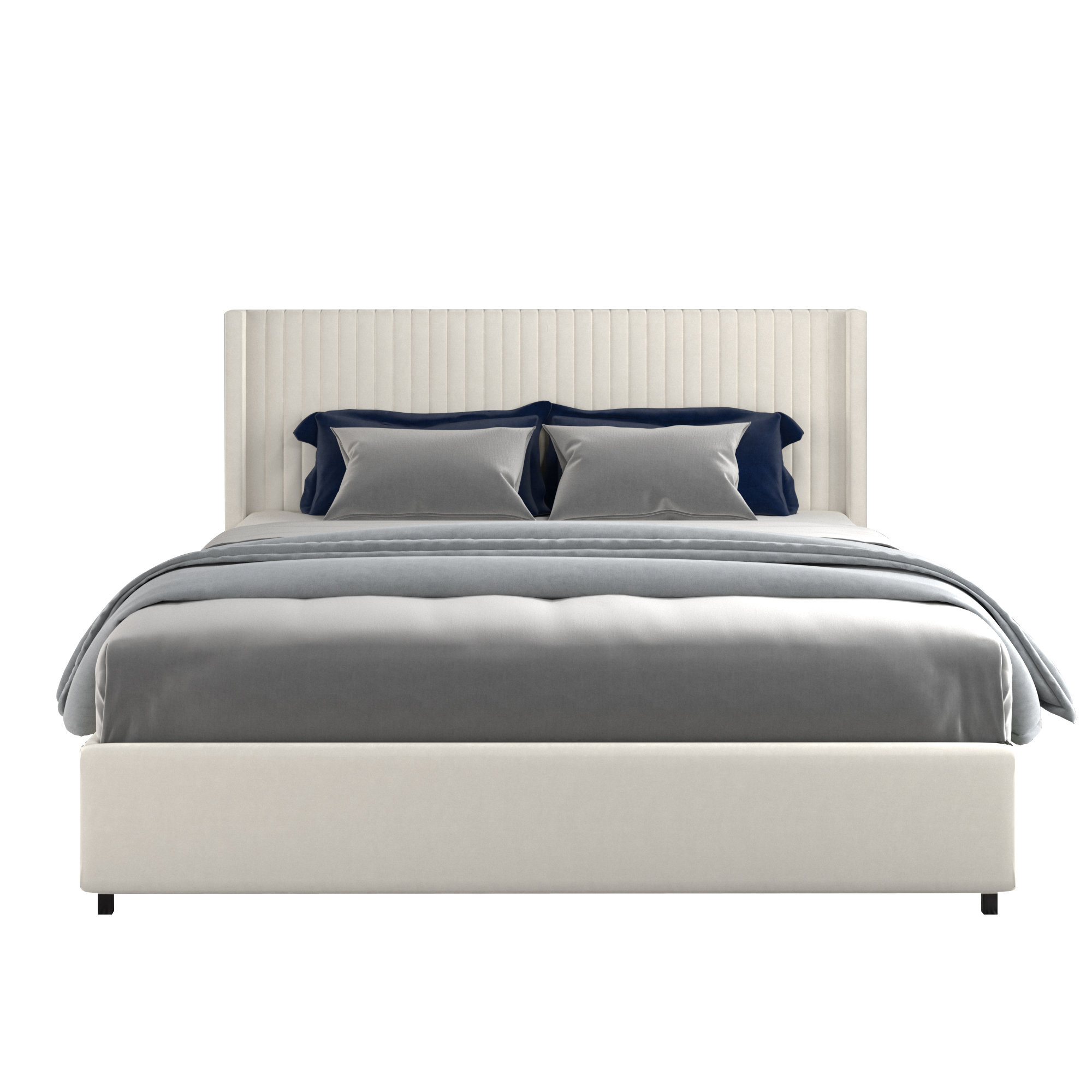 Mercer41 Onome Upholstered Metal Wingback Storage Bed | Wayfair