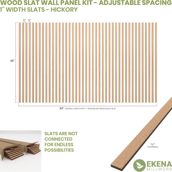 PCI Enterprises Adjustable Wood Slat Wall Panel Kit & Reviews | Wayfair