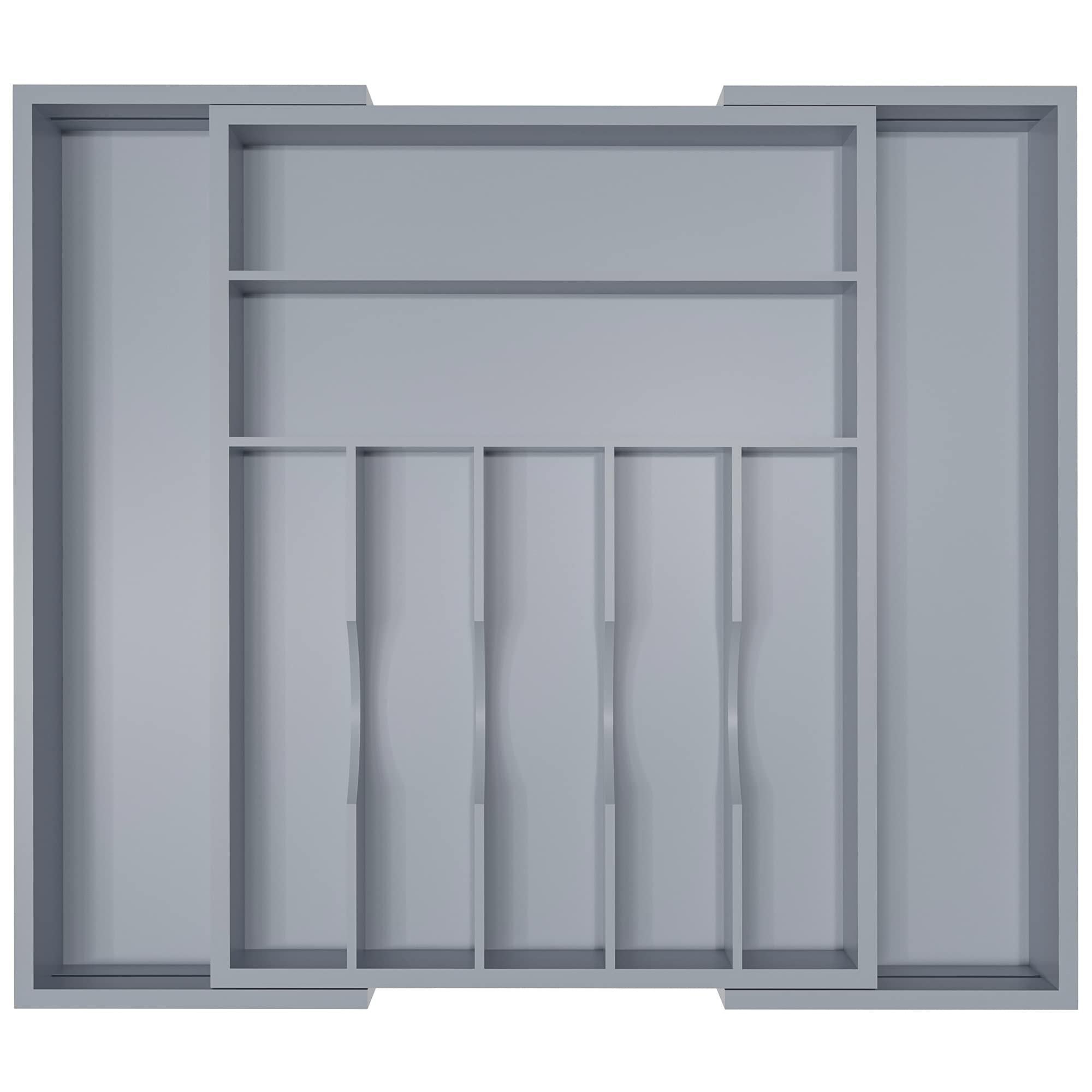 Hokku Designs Utensil Organizer Silverware Drawer Organizer - Bamboo ...