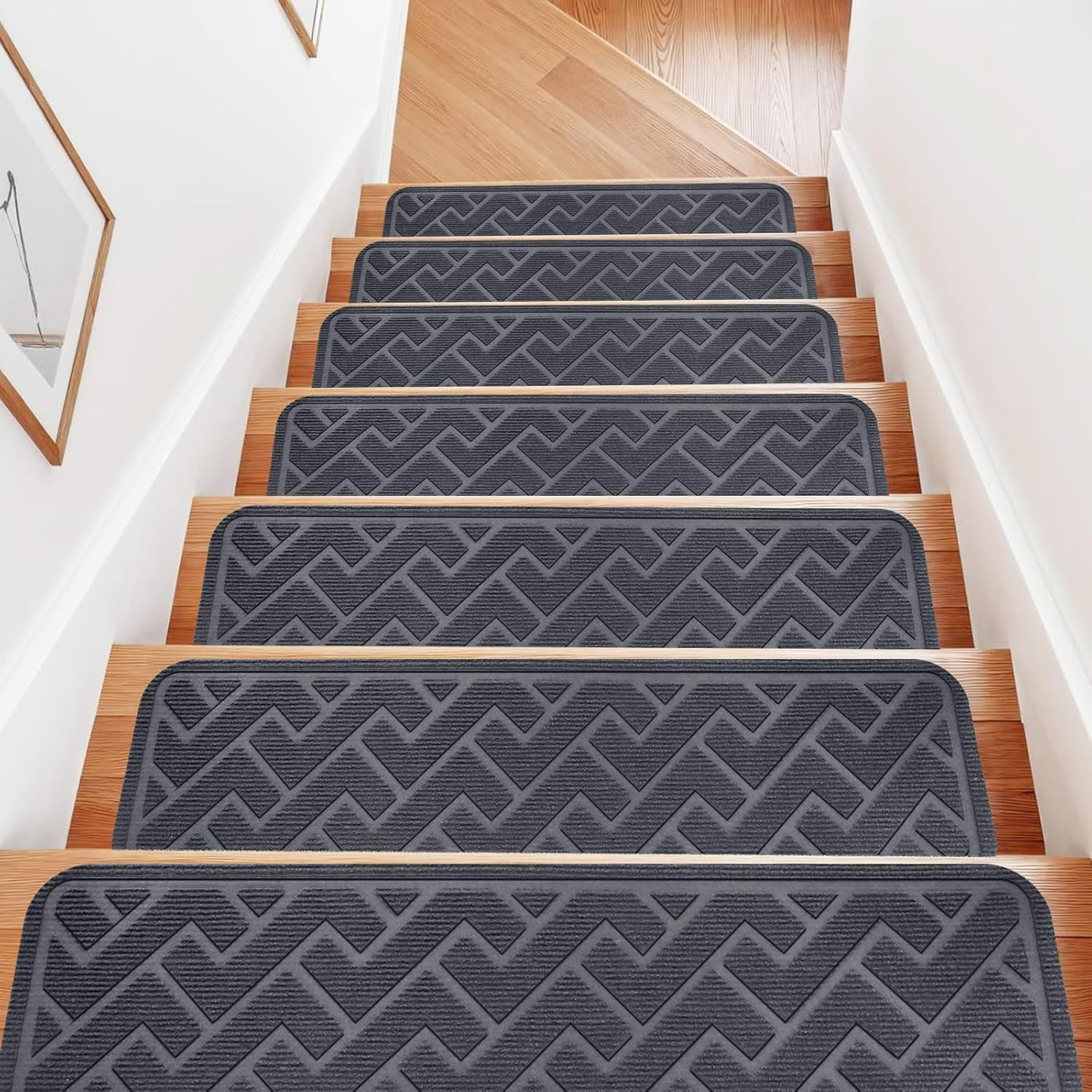 Latitude Run® 15 Pack 8 "X 30" Non Slip Stair Treads For Wooden Steps ...