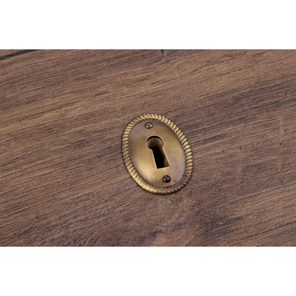 UNIQANTIQ HARDWARE SUPPLY Oval Stamped Antique Brass Decorative Keyhole ...