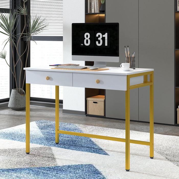 Mercer41 Metal Base Writing Desks & Reviews | Wayfair
