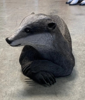 Wildon Home® Billal Badger Laying Life Size Statue | Wayfair