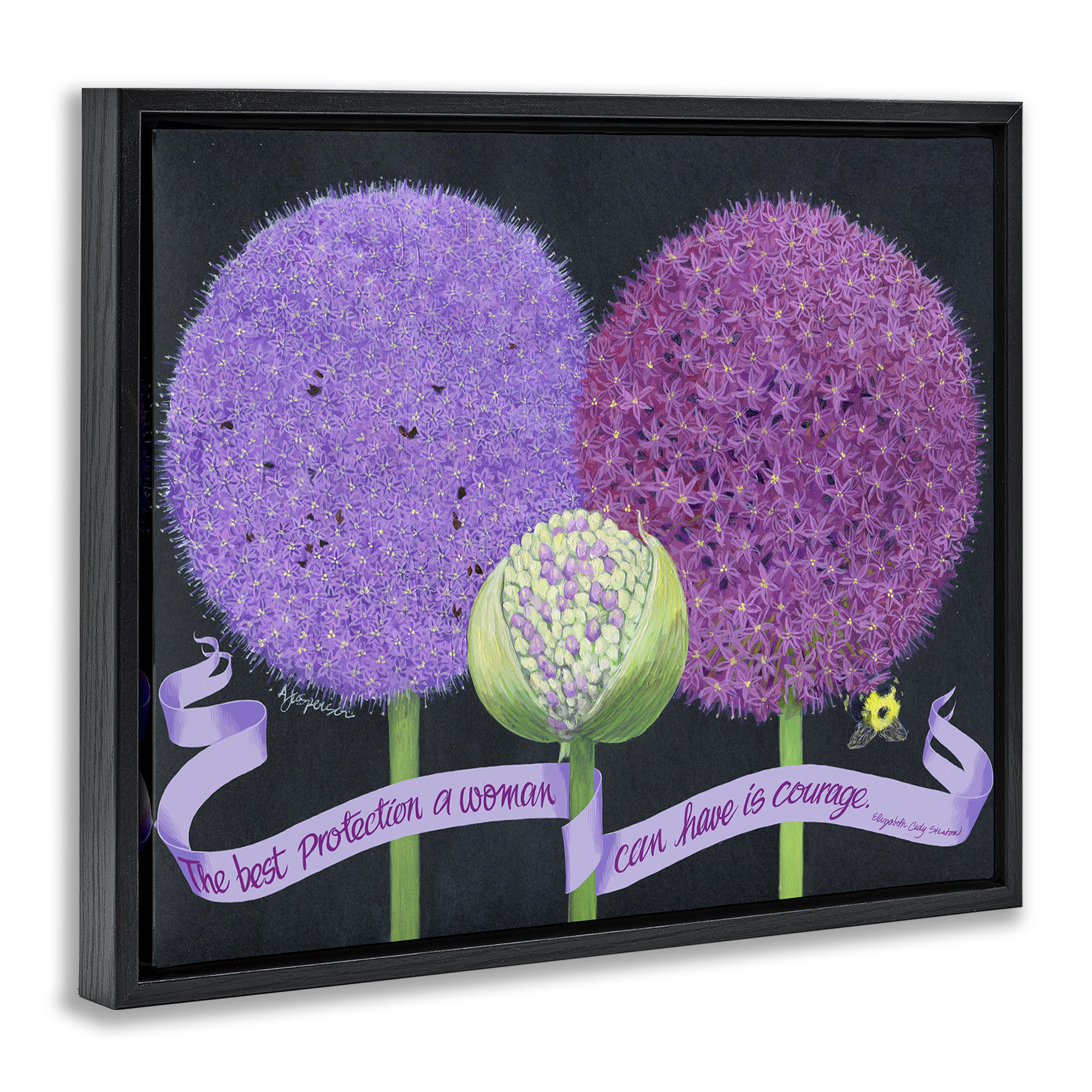 Winston Porter Feminine Courage Quote Floater Canvas Wall Art by Ann ...