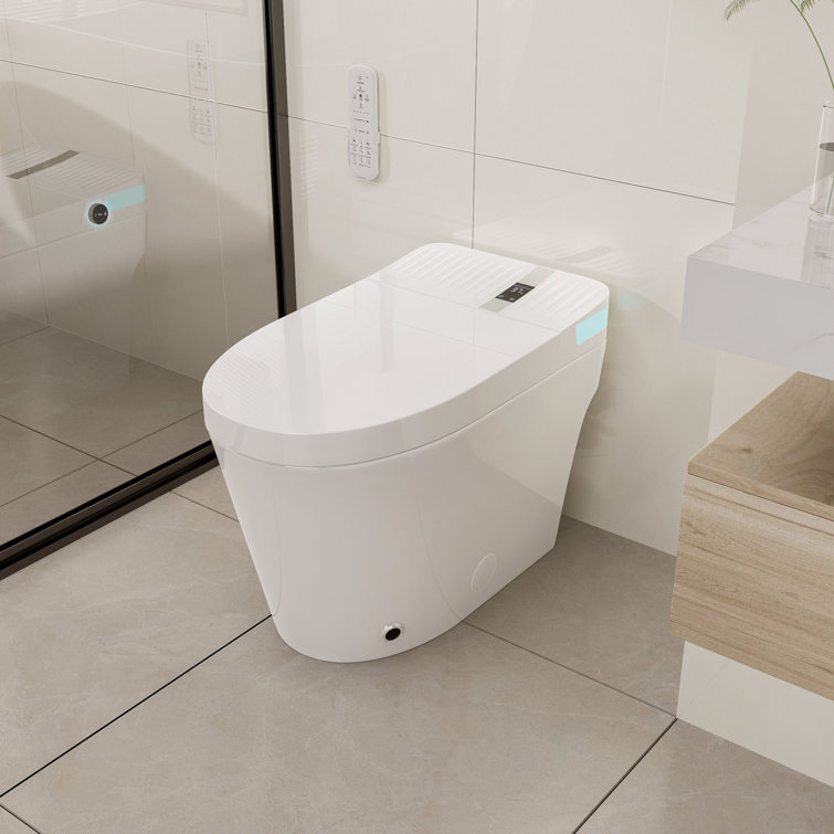 Homary Automatic Smart Bidet Toilet With Rear Ambient Light 1.32 Gpf ...