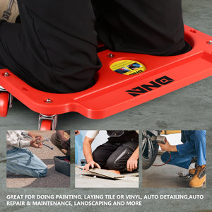 DNA Motoring Rolling Knee Creeper Pads With Tool Tray Holder For Garage ...