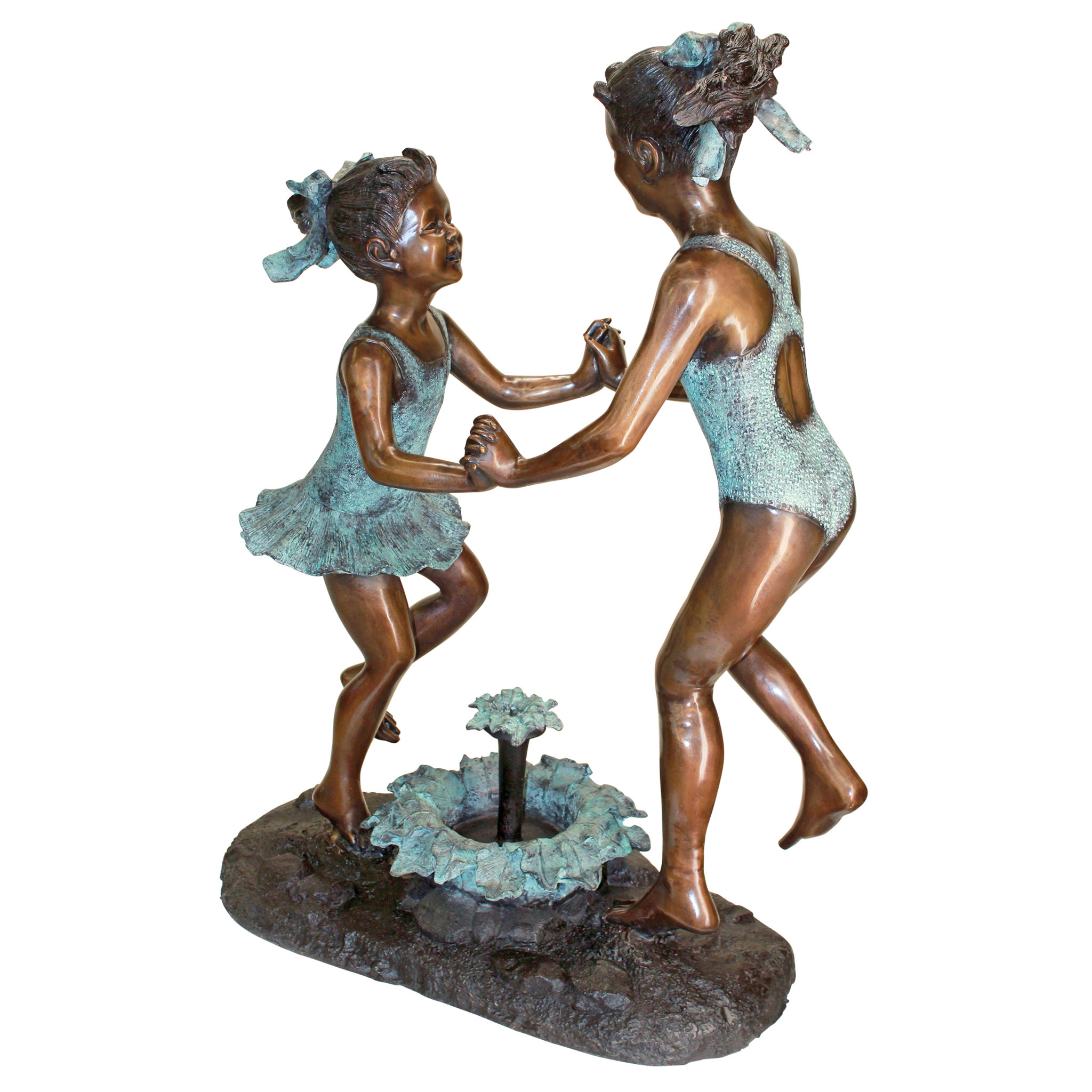 Design Toscano Dancing Splash Girls Cast Bronze Garden Statue - Wayfair ...