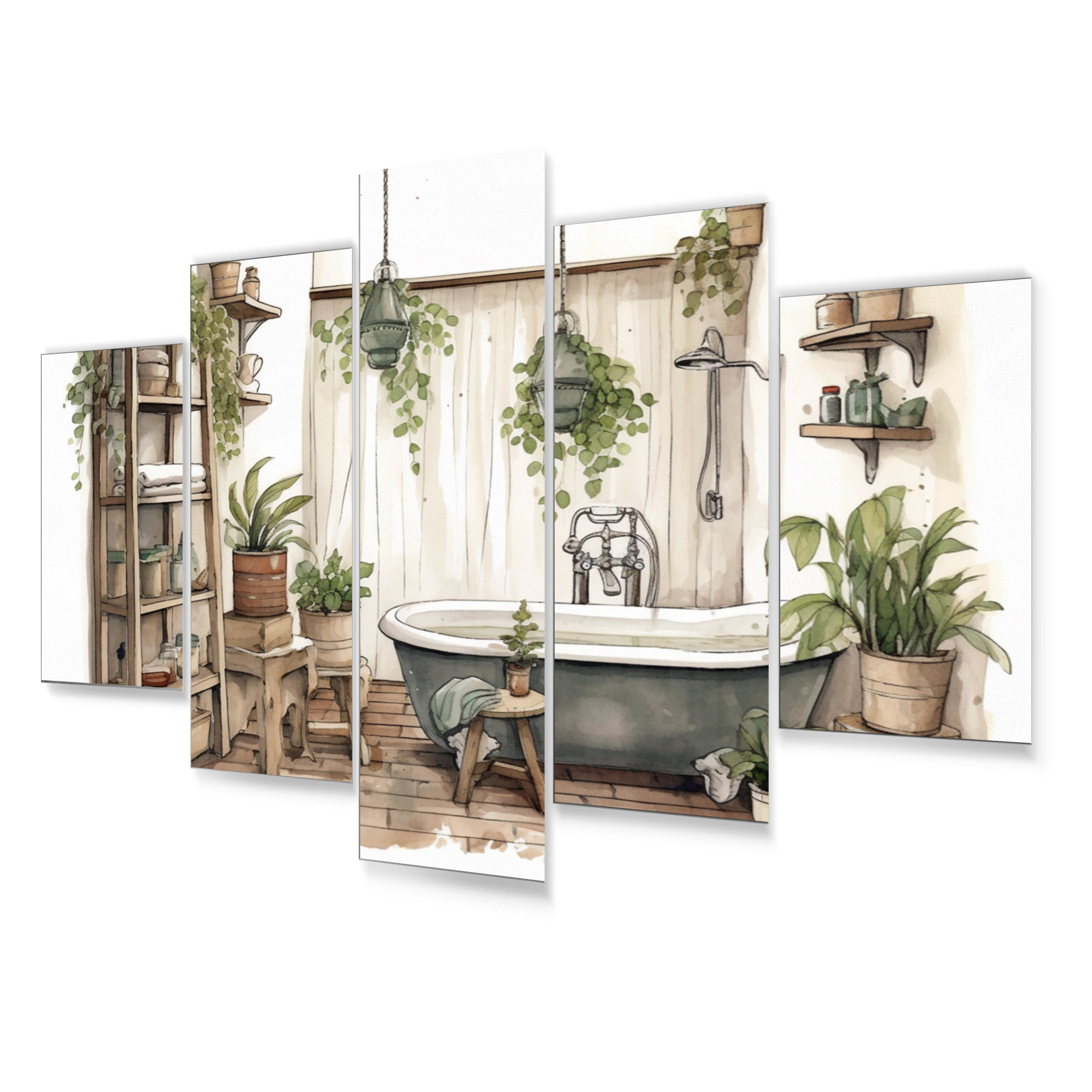 Winston Porter Natural Bathroom Decor XII - Bathroom Metal Wall Art ...