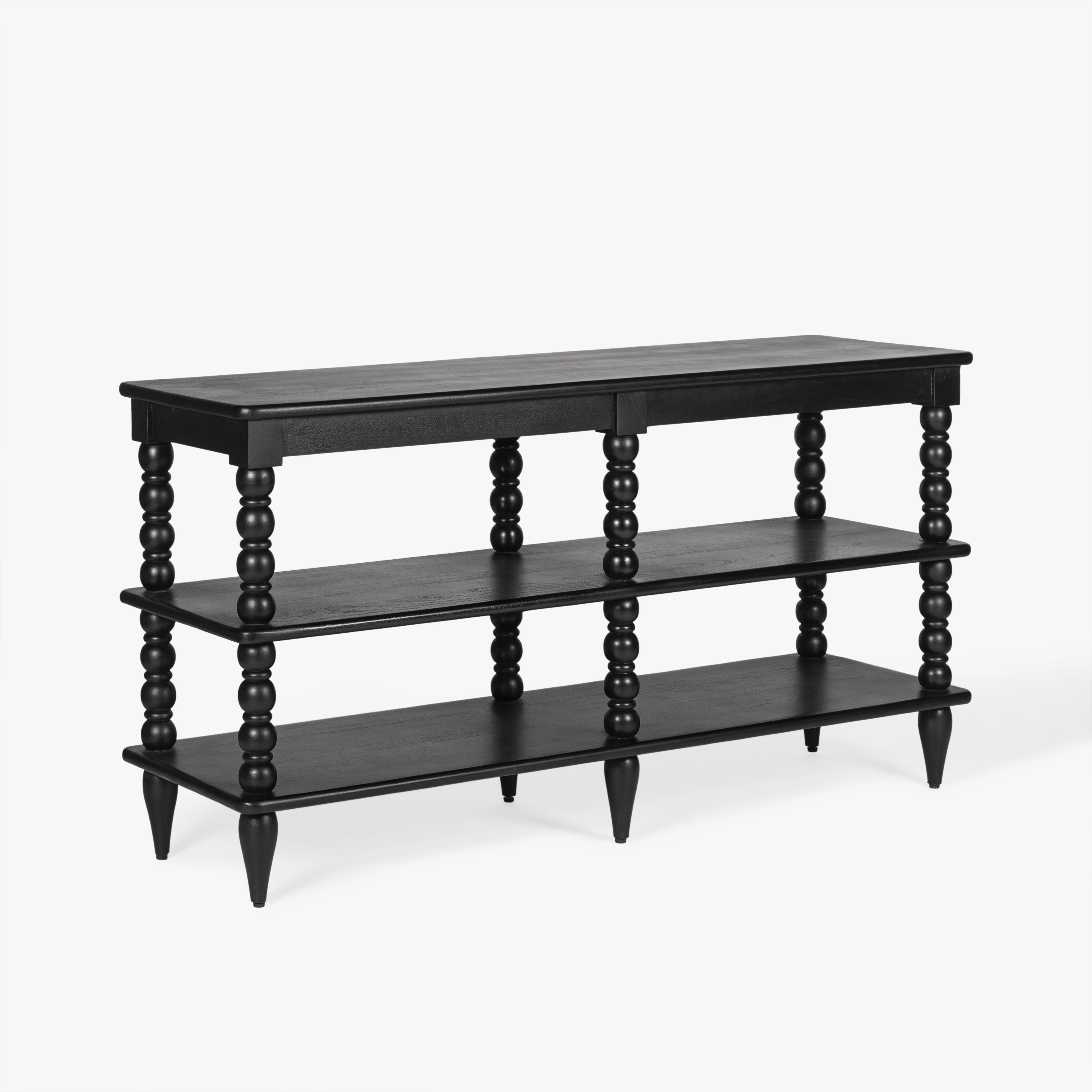 Canora Grey Isabel Spindle Wide Black Rectangular Bookcase | Wayfair