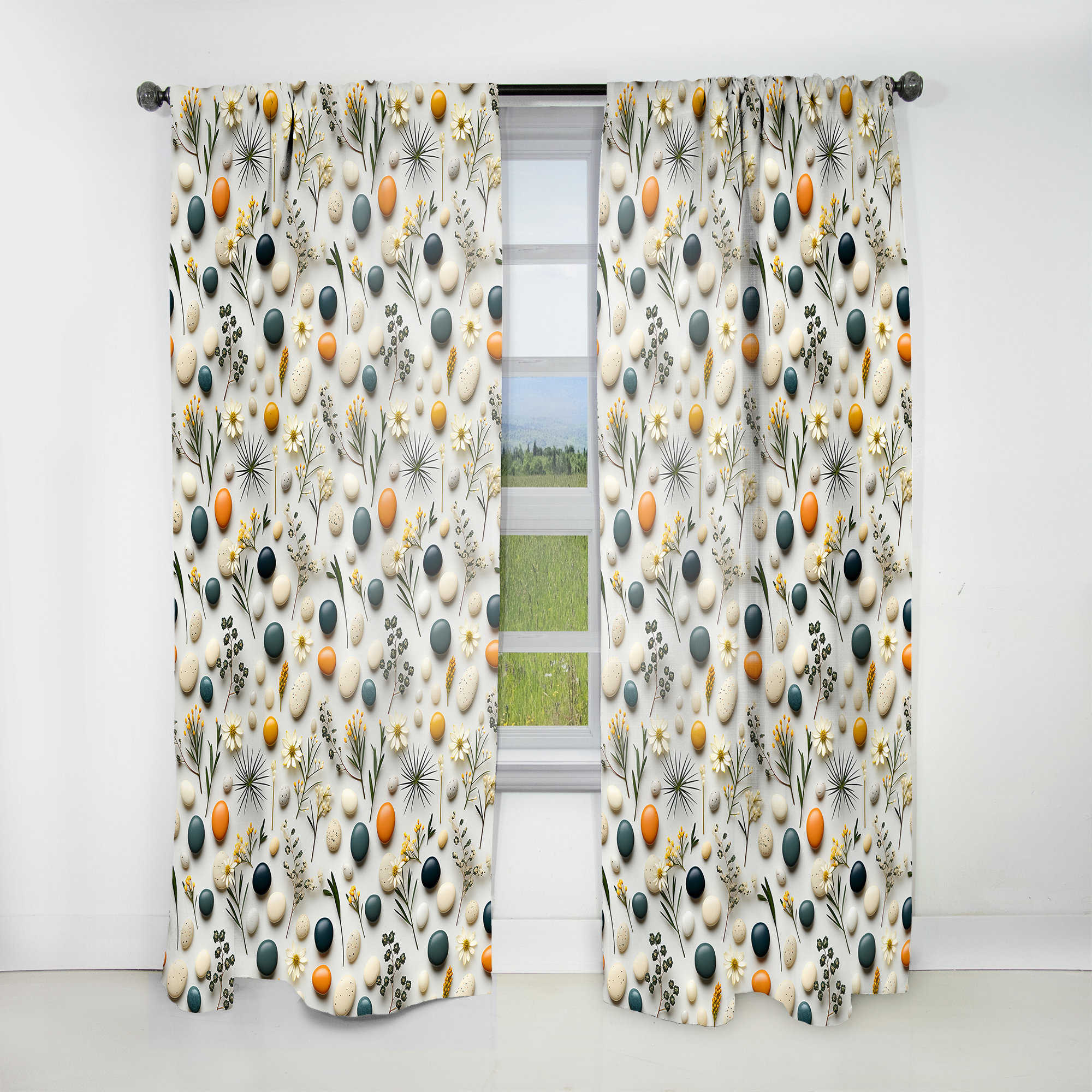 Design Art Serene Stones Zen Pattern For Spa I - Bohemian Curtain ...