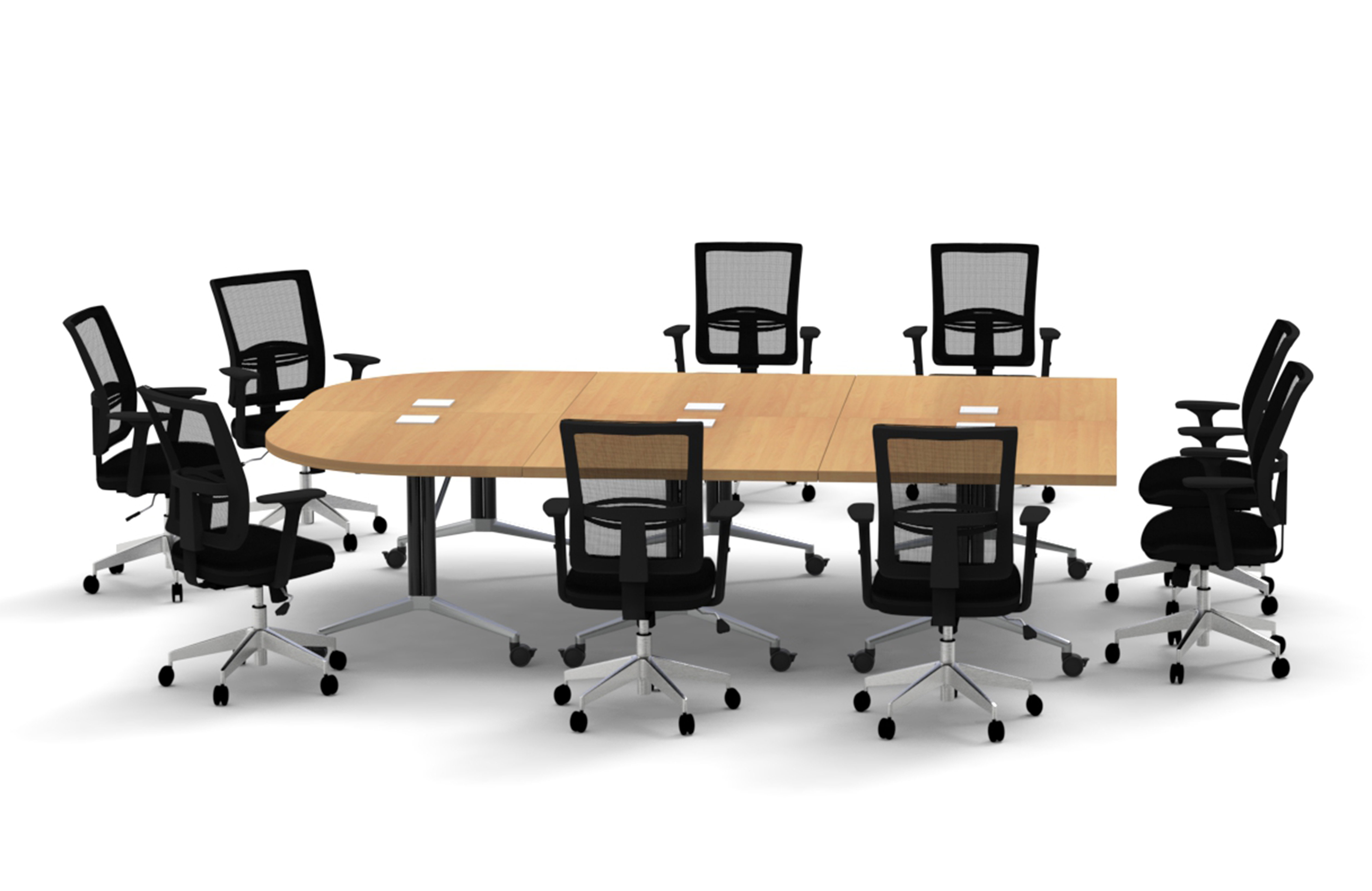 Team Tables 9 Person Fold Up Training Table and Chair Set with Casters ...