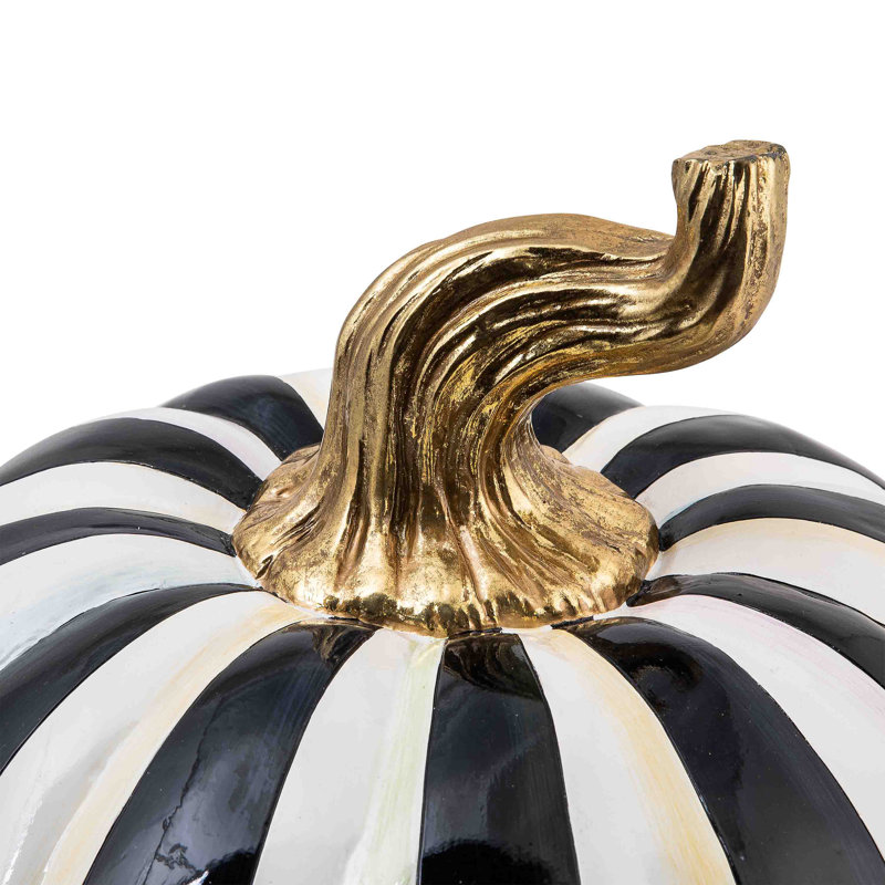 MacKenzie-Childs Courtly Stripe Glossy Large Pumpkin & Reviews | Wayfair