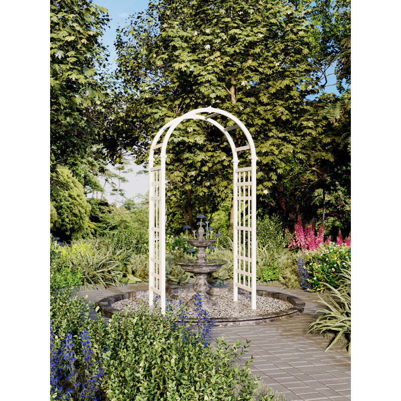 Vita White Vinyl Garden Arbor & Reviews | Wayfair