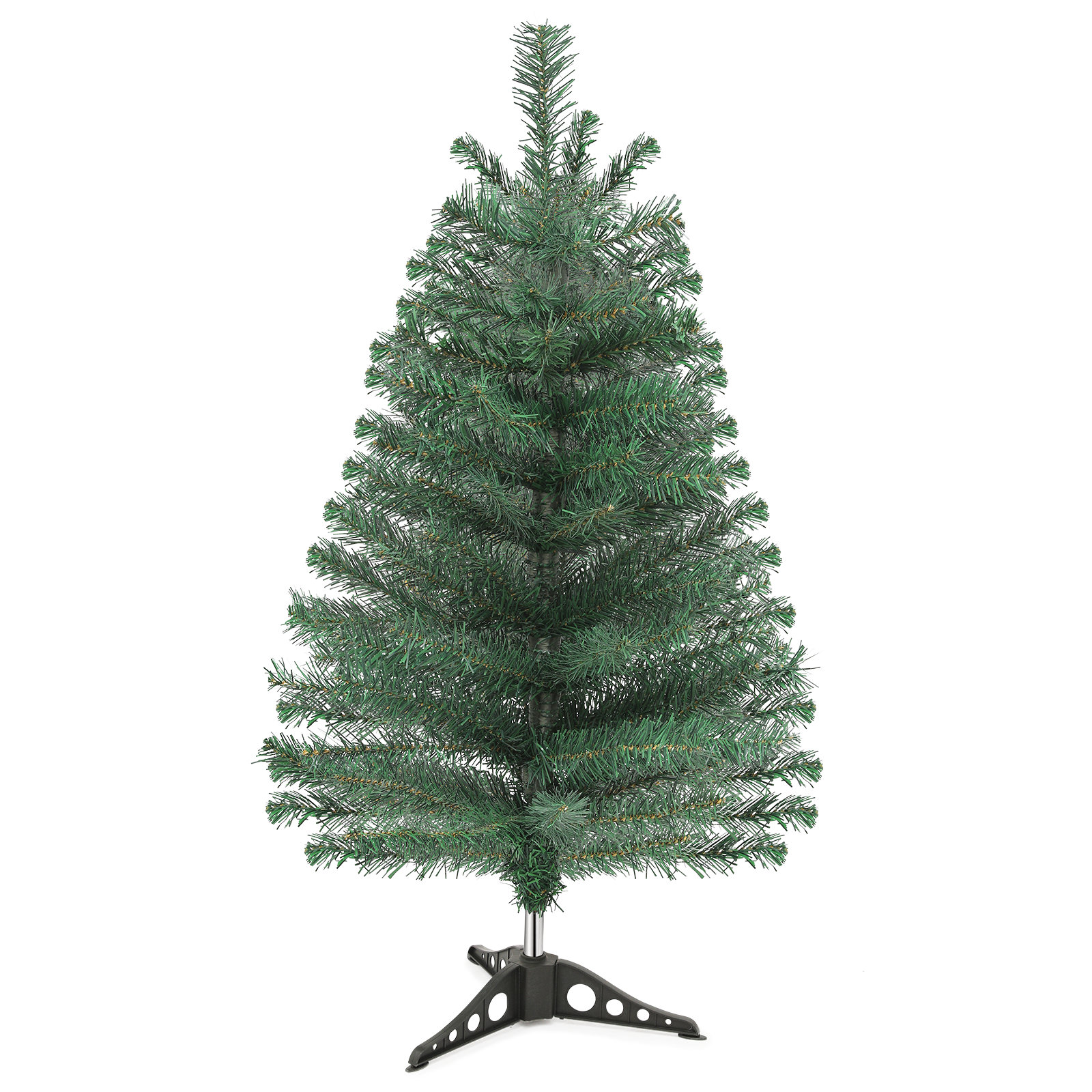 MoNiBloom 36 Inch Artificial Hinged Christmas Tree with 90 PVC Leaves ...