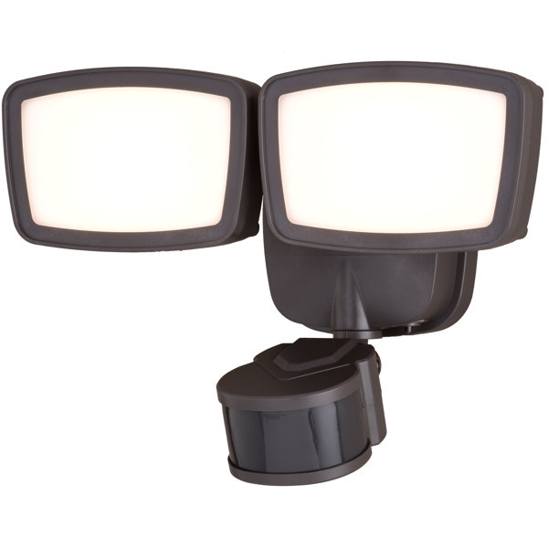 Vaxcel 2 - Head LED Hardwired Dusk to Dawn Outdoor Security Flood Light ...