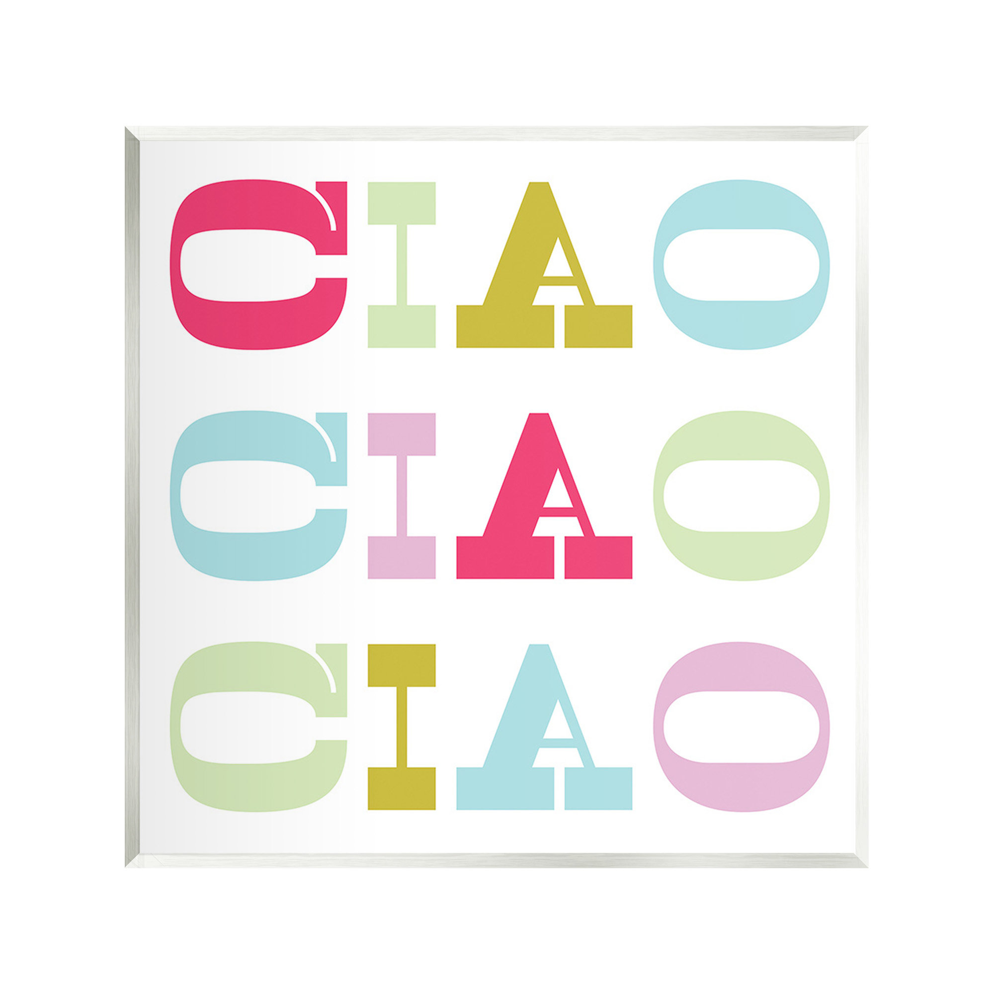 Ebern Designs Patterned Ciao Typography Wall Plaque Art by Lil' Rue ...