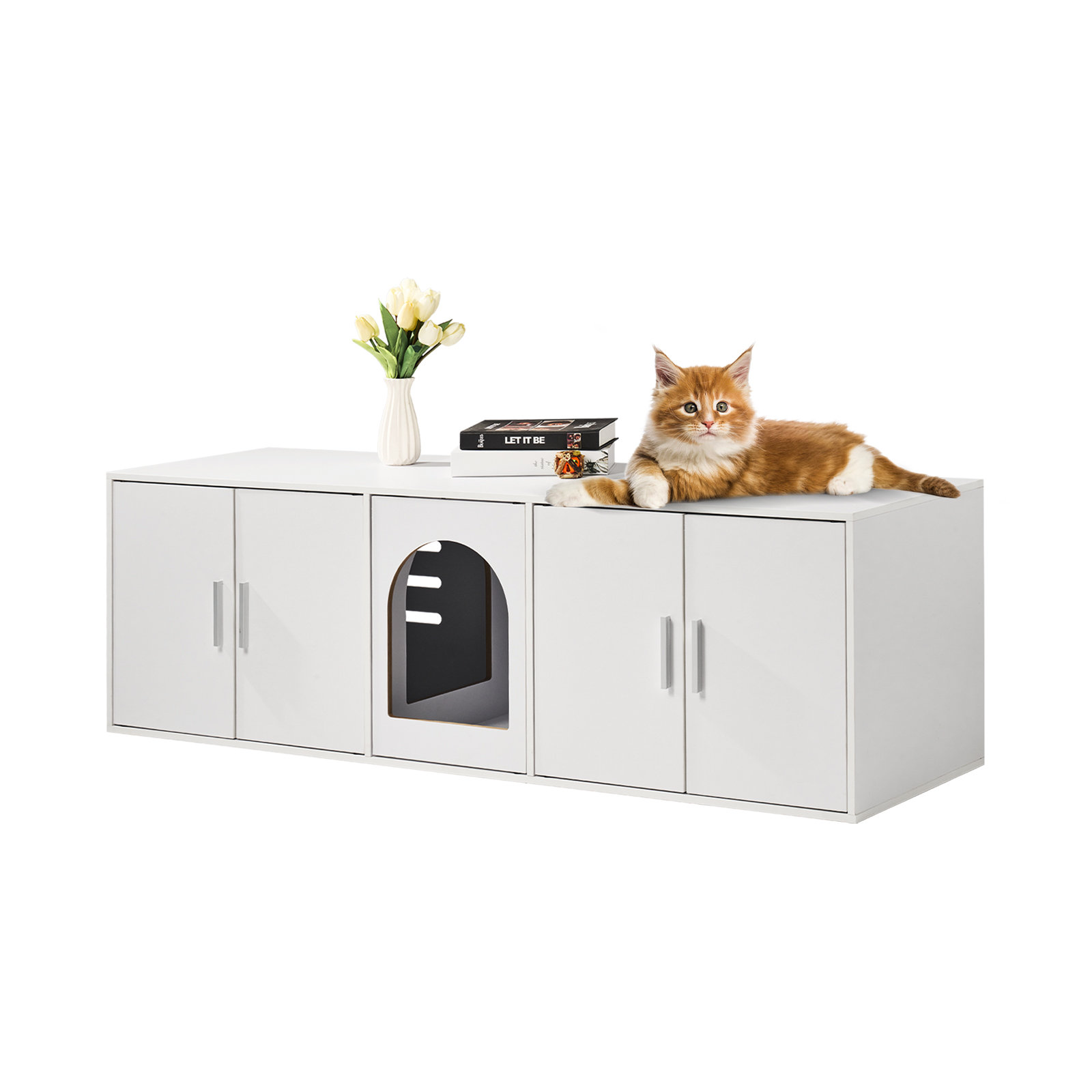 Tucker Murphy Pet™ Cat Litter Box Enclosure Wooden Litter Box Furniture ...