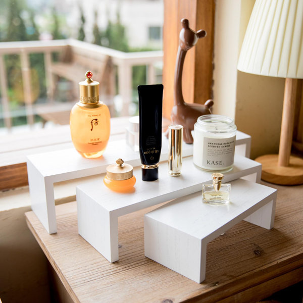 Ebern Designs 3PCS Decorative Wooden Tabletop Tiered Display Riser ...