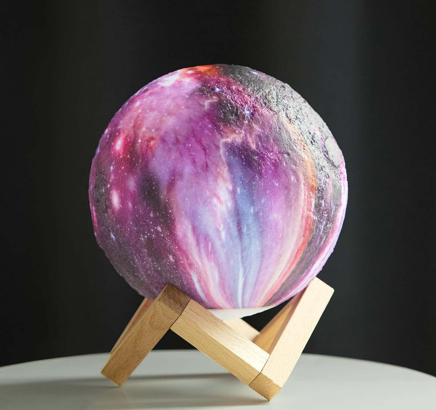 Trinx 16 Colors LED 3D Moon Light, Remote & Touch Control Moon Night Light | Wayfair